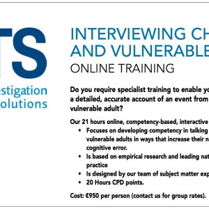 Interviewing Children and Vulnerable Adults: Online Training | Irish ...